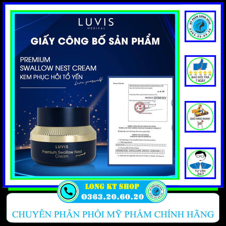 [Bà lão mẫu cũ →Luvis] Premium Swallow Nest Cream – Kem dưỡng tổ yến 30gr | Lazada.vn