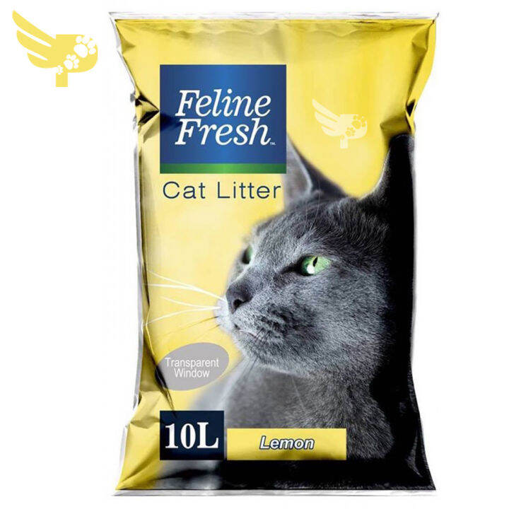 FELINE FRESH CAT LITTER 10L (LEMON) - Lemon - 10 Liters - petpoultryph ...