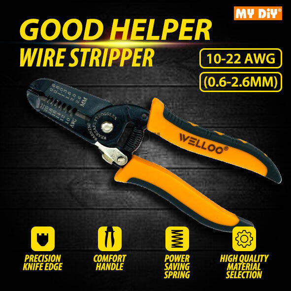 MYDIY Online2u - 7” 180mm WELLOO Wire Stripper Cutter Wire Stripping ...