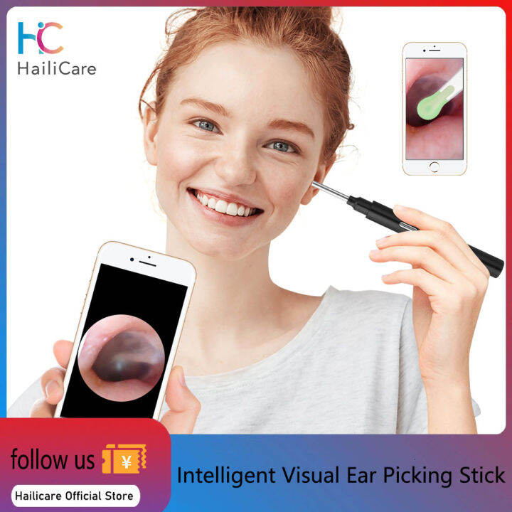 Hailicare Intelligent Visual Ear Picking Stick Wireless Smart Otoscope ...