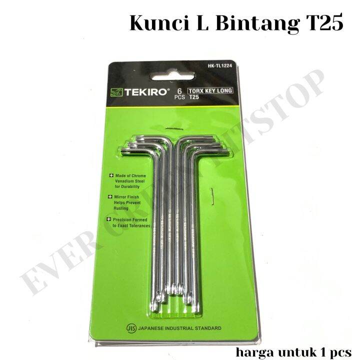 SATUAN Kunci L Bintang Tekiro T25 Panjang Kunci L T 25 Torx Key Long | Lazada Indonesia