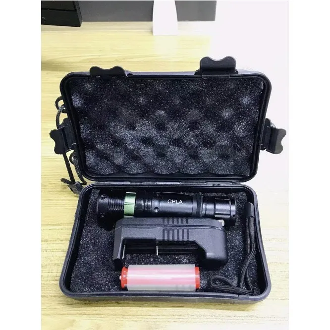 Tactical Flashlight Taclight Complete Set with Rechargeable Battery and ...