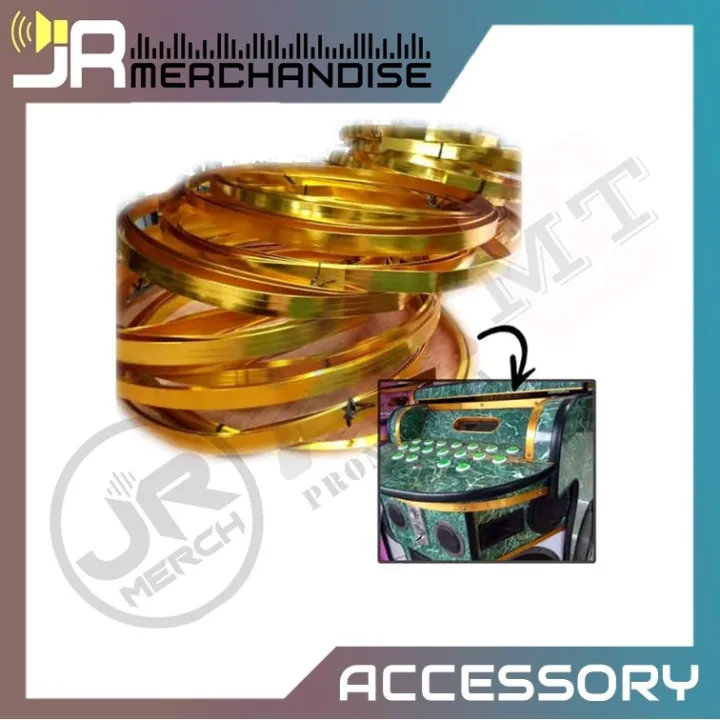 5 ROLLS (GNOS3M) 15 meters (3m/roll) Gold Edging / Nosing used in ...