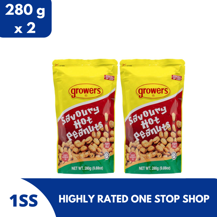 Growers Savoury Hot Peanuts, 280g set of 2 | Lazada PH