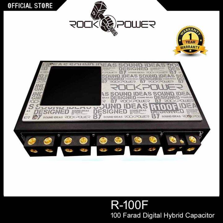 ROCKPOWER Car Audio R-100F 100 Farad Digital Hybrid Car Capacitor | Lazada