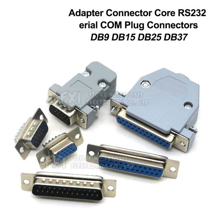 5PCS DB9 Adapter Connector Core RS232 Serial COM Plug Connectors Hole ...