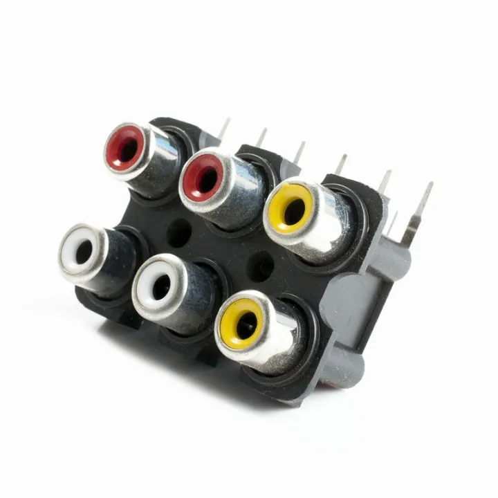 1pcs,6-way RCA Female Stereo Audio Jack AV Socket Connector | Lazada PH