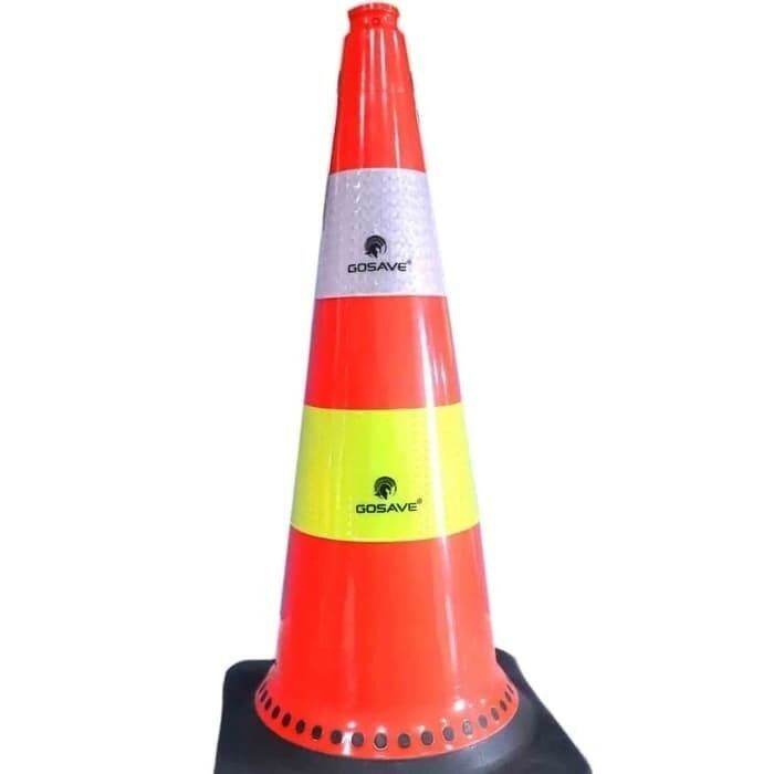 Traffic Cone GoSave 75 cm /Kerucut Lalu Lintas / safety cone rubber 75 | Lazada Indonesia
