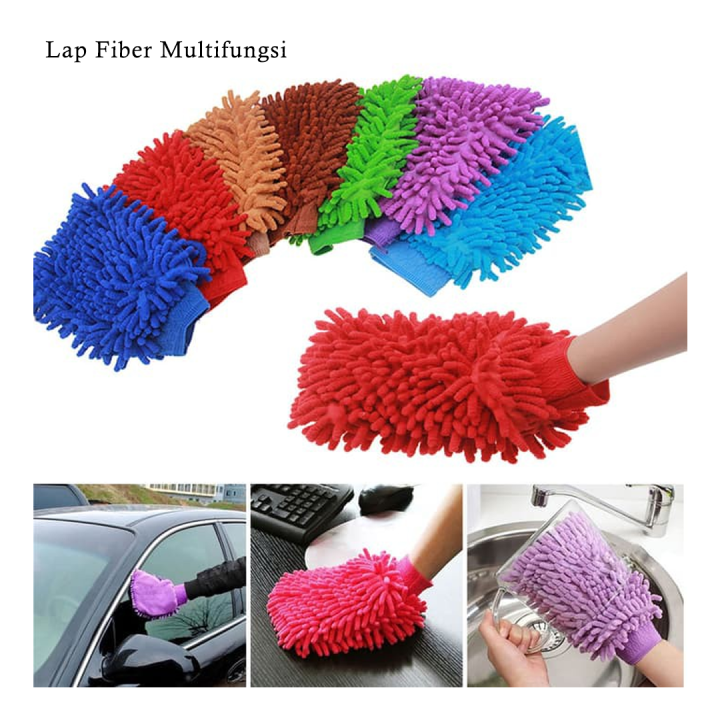 Lap Microfiber Kendaraan [ Mobil Motor Kaca Meja Rumah ] Kain Sponge ...