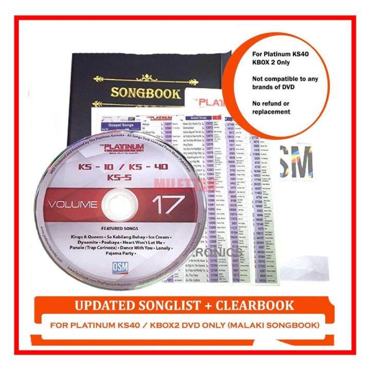 PLATINUM W/DISC AND SONGBOOK FOR KS5 &JR.2 VOL 17 | Lazada PH