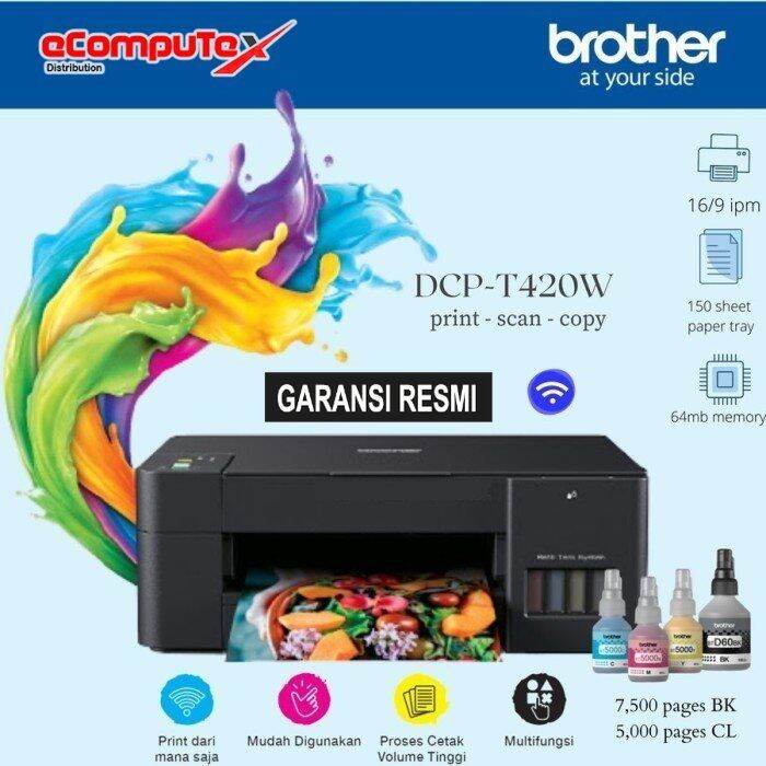 PRINTER BROTHER DCP-T420W / T 420W WIFI PRINT-SCAN-COPY GARANSI RESMI ...