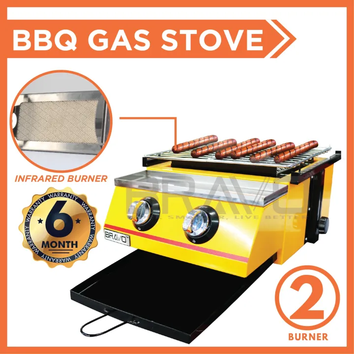 BRAVO Gas 2 *SHORT SIZE* BBQ Gas Stove BBQ Stove Gas BBQ Grill Gas ...