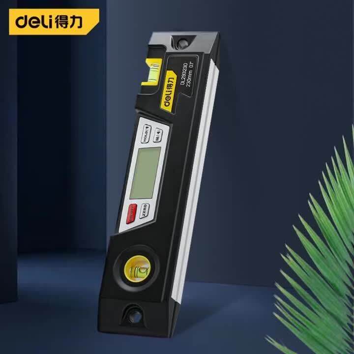 DELI Digital Spirit level Bule Magnetic Electric Level 360 degree Angle ...