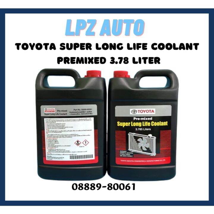 ( 100% ORIGINAL ) TOYOTA COOLANT SUPER LONG LIFE COOLANT PRE MIXED 3.78 LITER PINK COLOUR 08889 ...