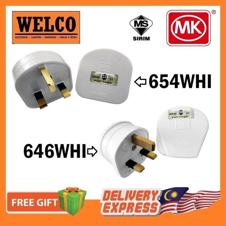 MK 13A PLUG TOP [654WHI OR 646WHI] SIRIM | Lazada