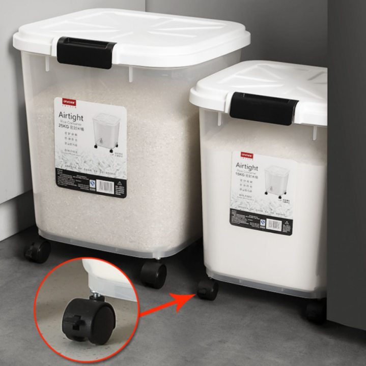 10-25kg rice dispenser storage PP Rice Bucket Rice Storage Container ...