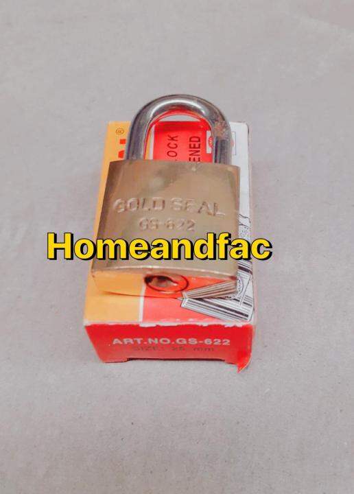 กุญแจ ทองเหลือง คอสั้น GOLDSEAL รุ่น GS622 # 25มม. | Lazada.co.th