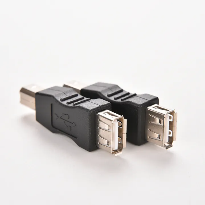 2pcs USB Type A Female to USB Type B Male Converter Adapter Conector ...