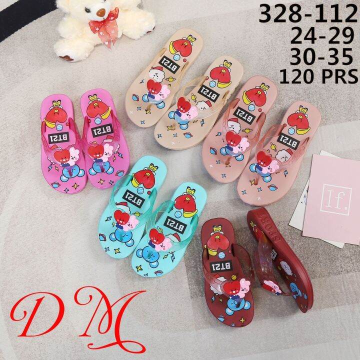 Sandals Sendal Jepit Anak Cewek Karakter Kartun Viral BT21 BTS Murah ...