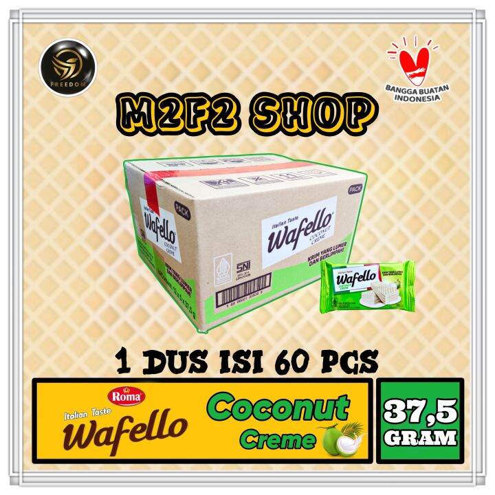Roma Wafer Wafello Coconut Creme | Krim Kelapa - 37,5 gr (Kemasan ...