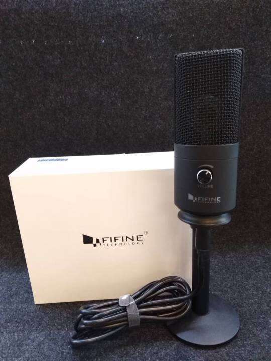 ไมค์ USB FIFINE K670B ไมค์บันทึกเสียง USB FIFINE K670B สำหรับไลฟ์สด/เรียนออนไลน์ สินค้ามีพร้อม ...