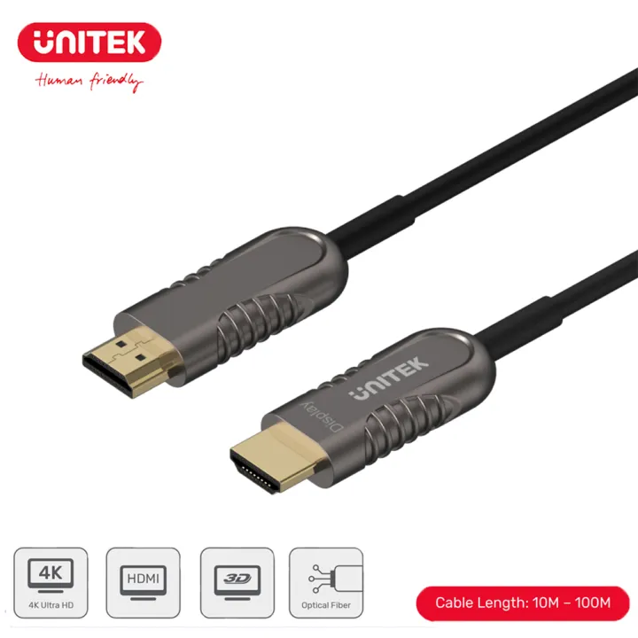 Unitek 4K 60Hz Fiber Optic HDMI 2.0 Cable Support Long Distance ...