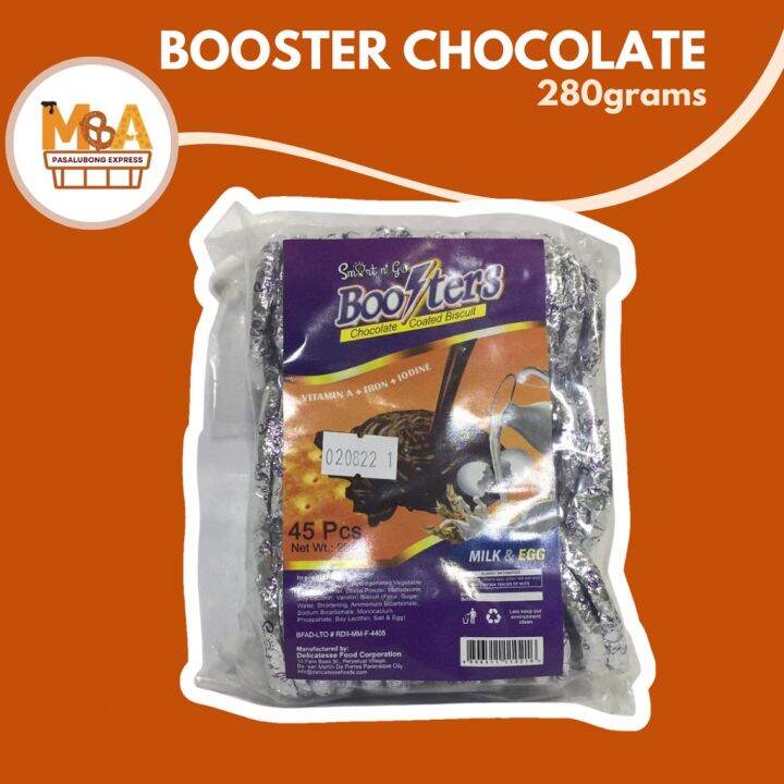 BOOSTER CHOCOLATE COATED BISCUITS (45 PIECES PER PACK) (280 GRAMS ...