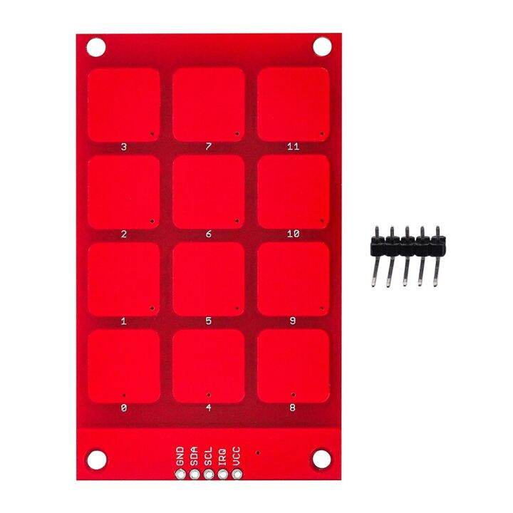 MPR121 CJMCU-122 โมดูลเซ็นเซอร์สัมผัสแบบ Capacitive 3 * 4 ปุ่มคีย์แป้น ...