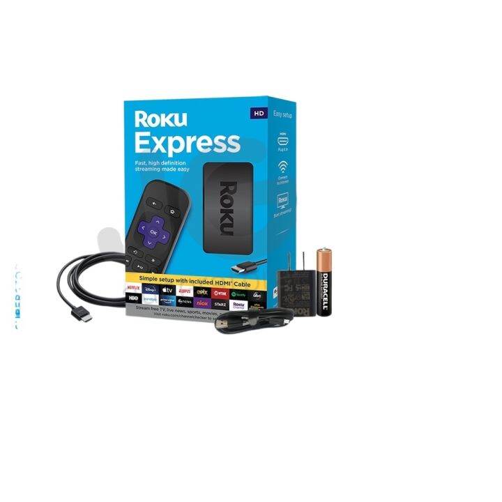 Roku Express 3930 HD Streaming Media Player with HDMI Cable and Remote ...