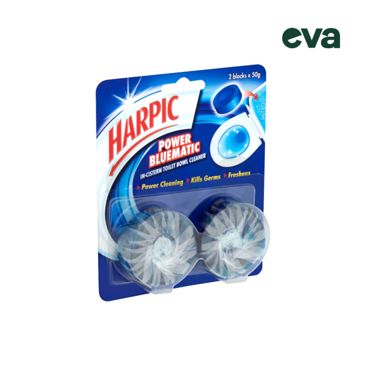 HARPIC POWER BLUEMATIC TOILET IN-CISTERN BLOCK CLEANER 50G X 2 | Lazada