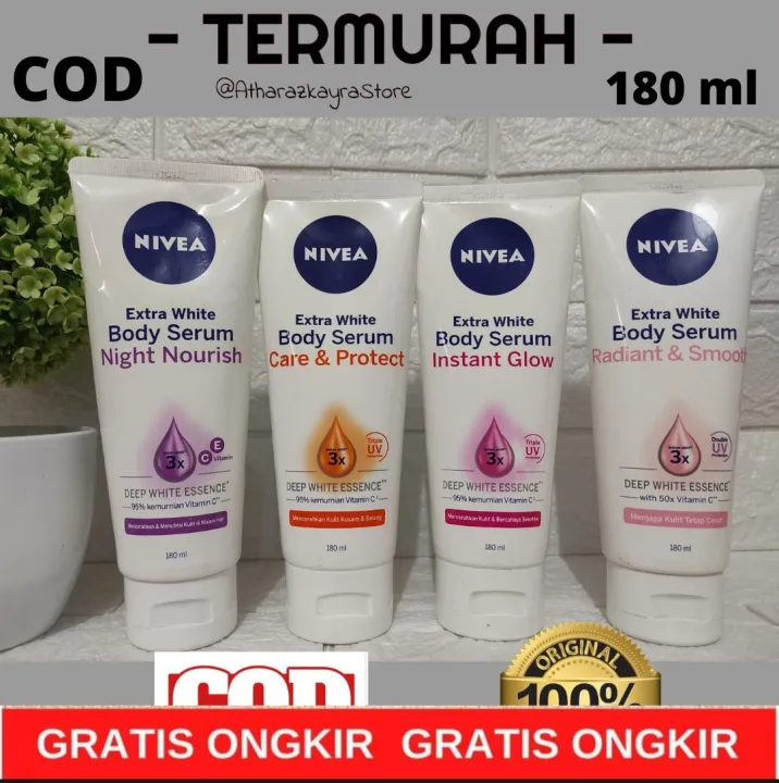 Handbody Nivea Extra White Body Serum 180 ml Night Nourish / Care ...
