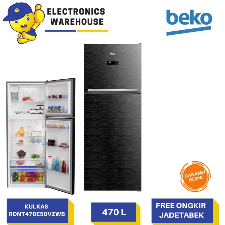 BEKO Kulkas 2 Pintu RDNT470E50VZWB Inverter 470 Liter *Khusus JABODETABEK* | Lazada Indonesia