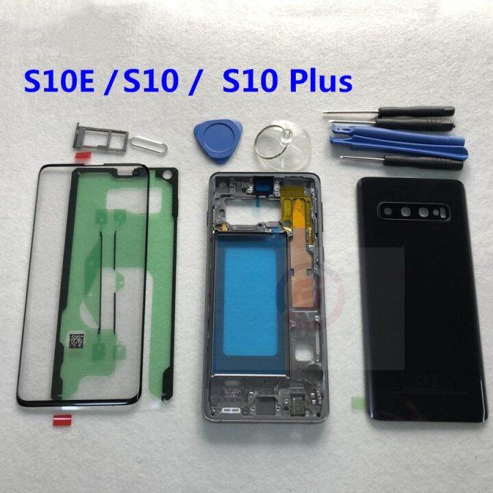 Samsung Galaxy S10 Plus Back Glass Frame Front Glass Screen Galaxy S10 ...