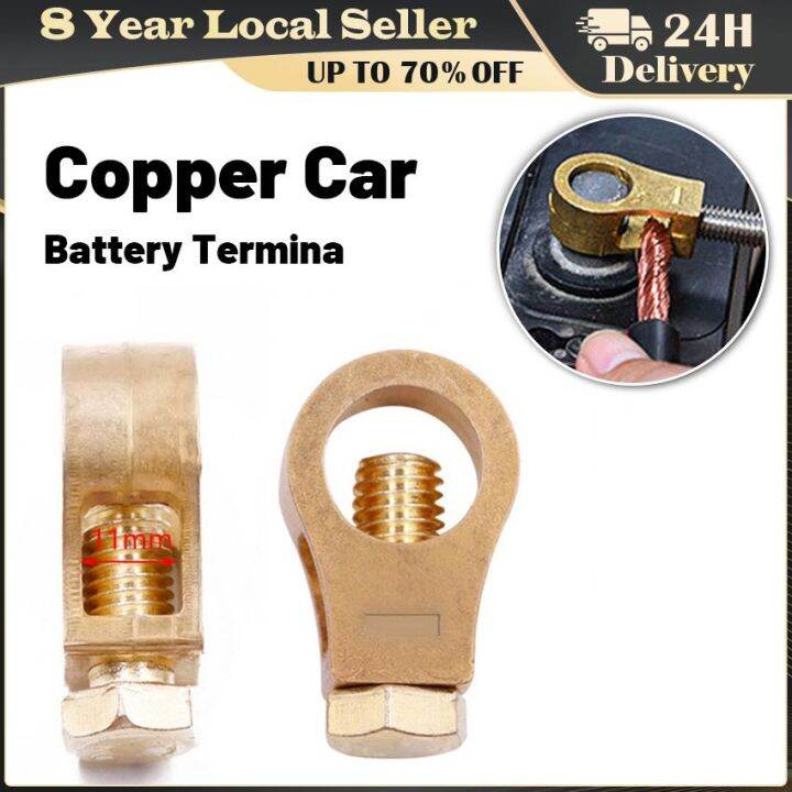 2PCS Copper Car Battery Terminal Wire Cable Clamp Top Quick Post ...