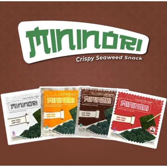 Snack mininori rumput laut (1 pak isi 12pcs ) cemilan rumput laut enak ...