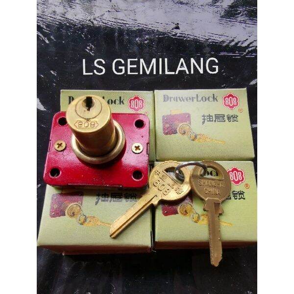 ORIGINAL 808 COPPER DRAWERLOCK Drawer Cabinet Square Security Lock ...