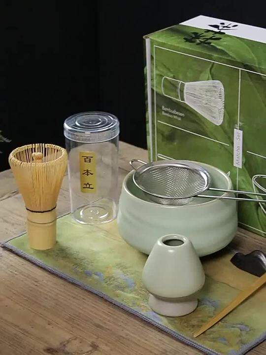 Japanese Matcha Teaware Set Tea Brush Stand Matcha Brush Sets Song Dynasty Tea Making Tools Tea