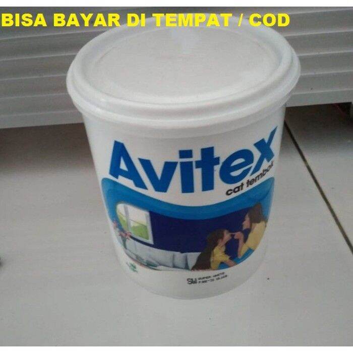 CAT TEMBOK AVITEX 1 KG SUPER WHITE PUTIH CAT DINDING PLAFON INTERIOR ...