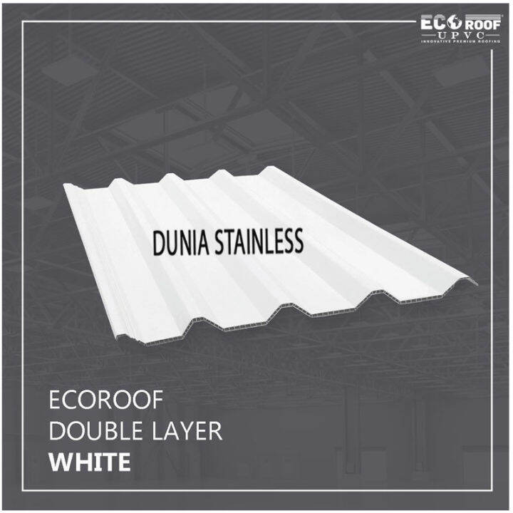 Atap Ecoroof UPVC Double Layer Putih /meter | Lazada Indonesia