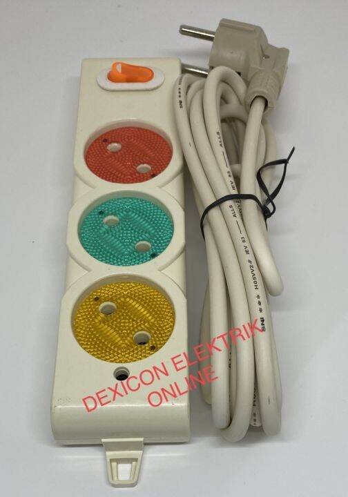 Stop kontak gepeng colour/colokan listrik warna/terminal listrik murah ...