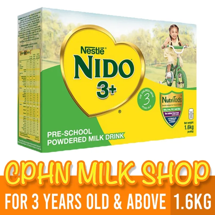 NIDO 3+ 1.6kg Powdered Milk Drink For Pre-Schoolers Above 3 Years Old ...