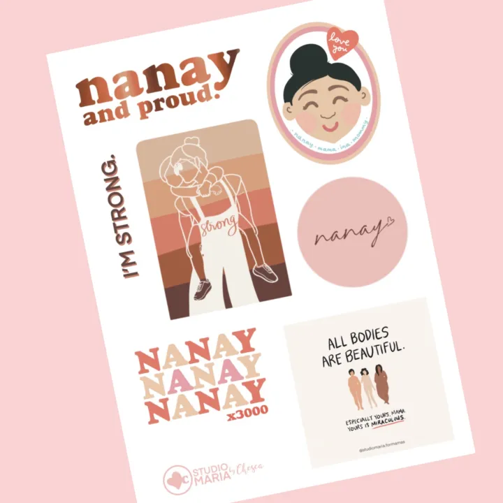 Studio Maria Nanay and Proud Sticker Set by Studio Maria | Lazada PH