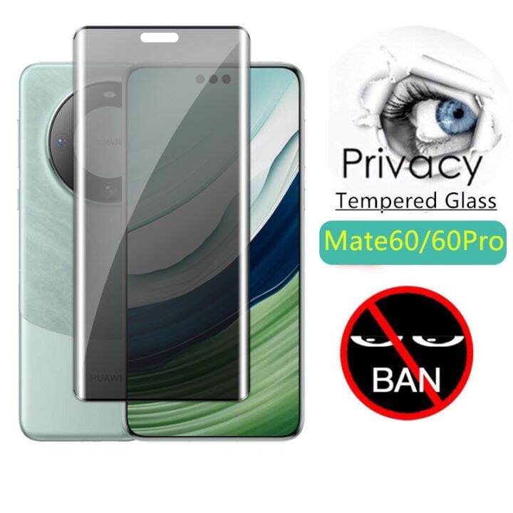 คลุมทั้งหมดกระจกนิรภัยสำหรับส่วนตัว Huawei Mate 60 Pro Plus Mate Mate60Pro 60Pro ปกป้องหน้าจอ ...