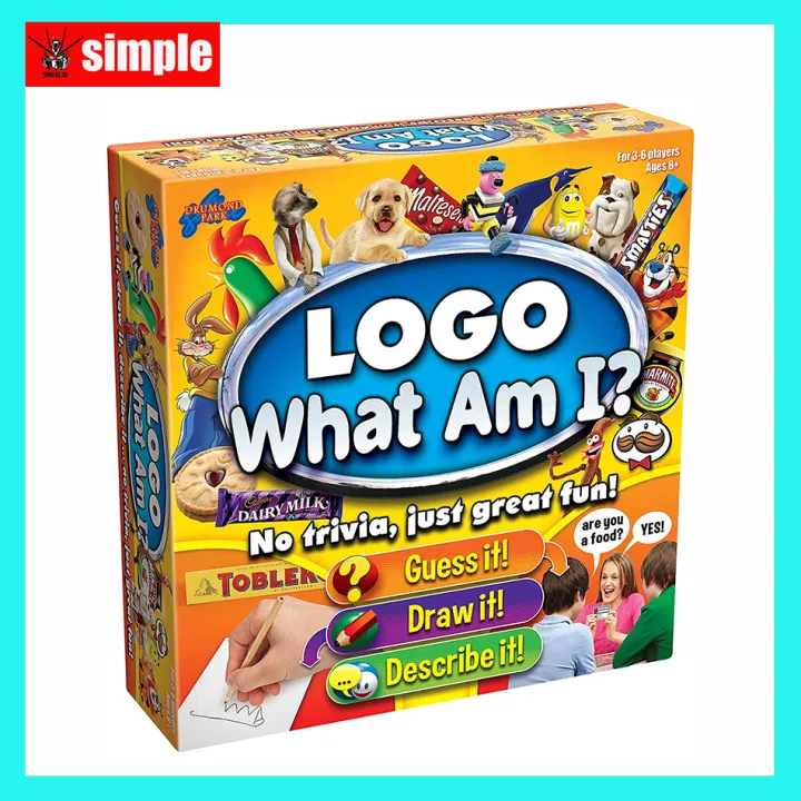 LOGO What Am I? Board Game What Am I? Family Party Funny Game 6 Age+ ...