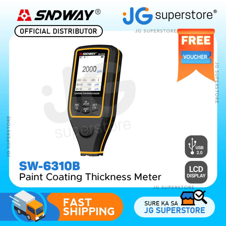 Sndway SW-6310B Digital Paint Coating Thickness Meter Gauge Measuring ...