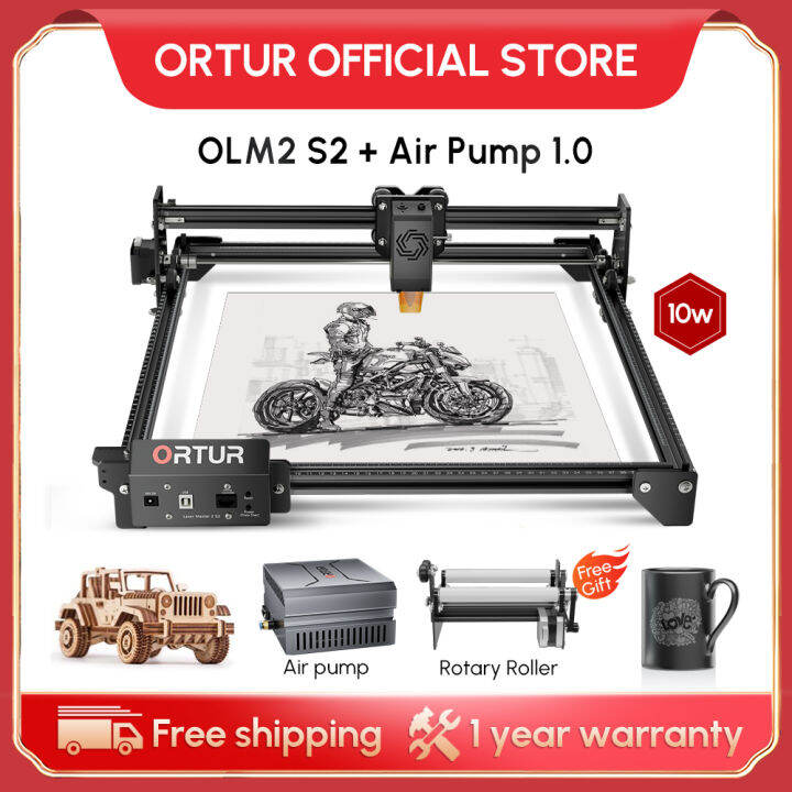 Free Rotary Roller Laser Engraver ORTUR Laser Master 2 S2 LU2-10A with ...