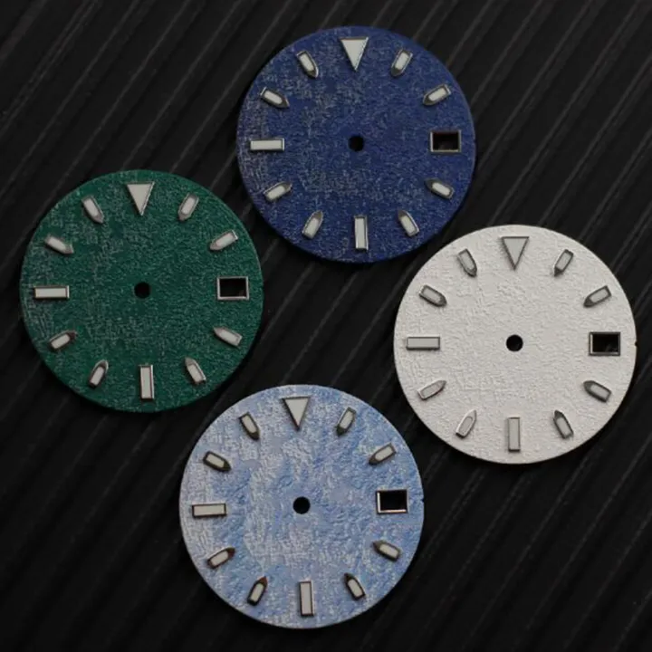 Snowflake Surface Modified Dial NH35 NH36 Watch Dial Green Luminous ...