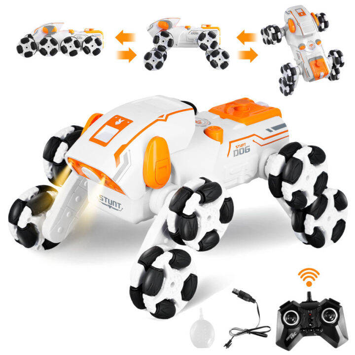 Robot Dog RC-Car, 8WD Remote-Control-Car With Spraying Light, 2.4Ghz RC ...