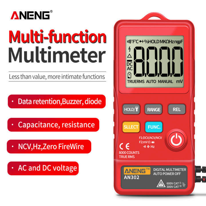 ANENG AN302 true rms digital multimeter tester 8000 Counts A multimetro ...