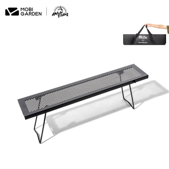 MOBI GARDEN Multifunctional Folding Iron Table Outdoor Picnic Portable ...